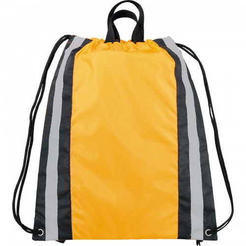 Customized Small Reflective Polyester Drawstring Backpacks